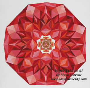 Vedic square mandala with Mars Yantra- by Mavis Gewant
