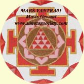Vedic square mandala with Mars Yantra- by Mavis Gewant